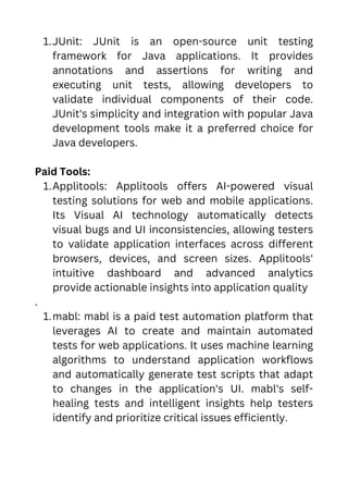 AI for Software Testing Excellence in 2024 | PDF