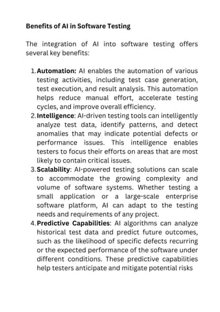 AI for Software Testing Excellence in 2024 | PDF
