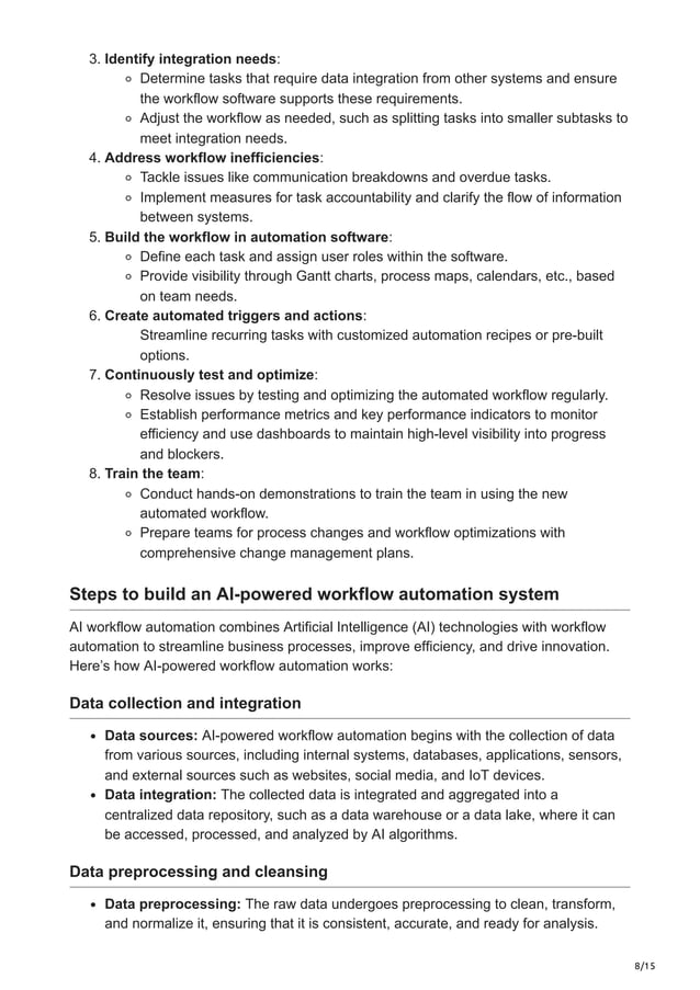 Ai For Workflow Automation Use Cases Applications Benefits And Developmentpdf