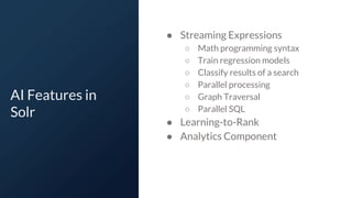 AI from your data lake: Using Solr for analytics | PPTX
