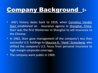 AIG PPt. | PPT