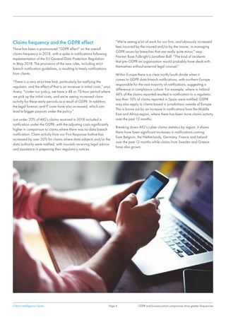 Cyber Claims: GDPR and business email compromise drive greater frequencies | PDF