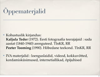 Fotograafia ajalugu, 1. loeng | PDF