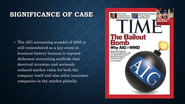 AIG Accounting Scandal pp.pptx | Stocks and Bonds | Personal Investing