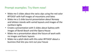 USing OPENAI API to generate slides(extension)AIGeneratedIdeas.pptxs | PPT