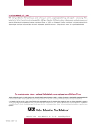 Aig Higher Education Risk Solutions Medical Malpractice Insurance ...