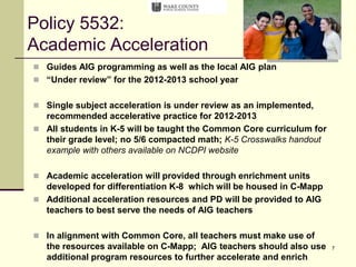Aig with common core | PPT