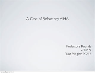 Autoimmune Hemolytic Anemia | PDF