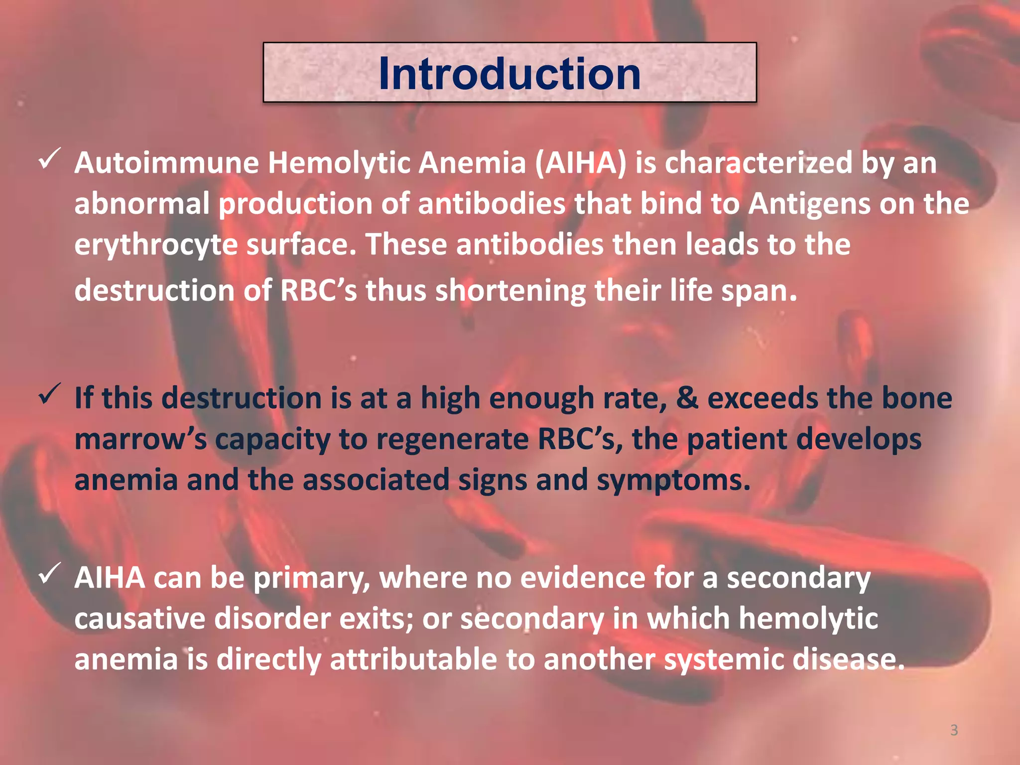 Autoimmune Hemolytic Anemia (AIHA) | PPTX