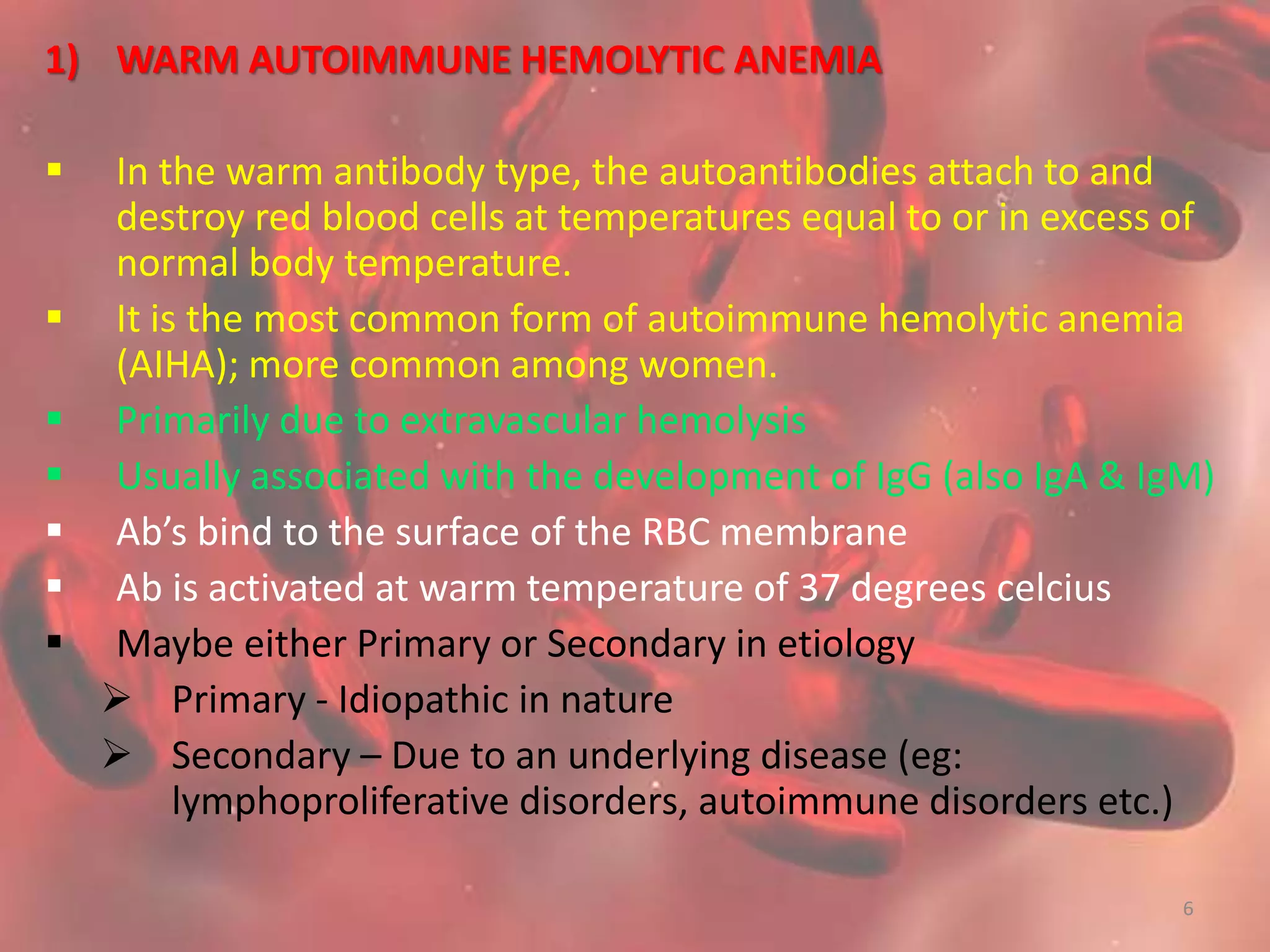 Autoimmune Hemolytic Anemia (AIHA) | PPTX