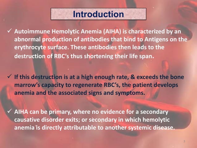 Autoimmune Hemolytic Anemia (AIHA) | PPTX