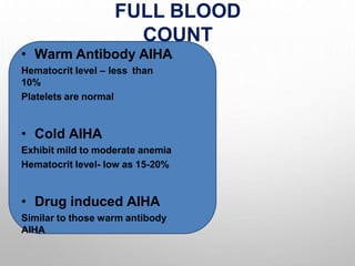 Autoimmune hemolytic anemia in children ppt | PPTX
