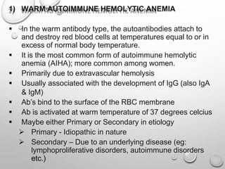 Autoimmune hemolytic anemia in children ppt | PPTX