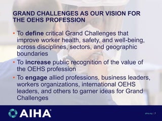 AIHA's Grand Challenges Project Overview | PPTX