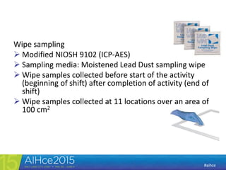 Aih ce 2015 ppt pbz monitoing and wipe sampling for lead | PPT