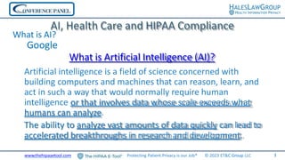Navigating AI and HIPAA Compliance in Healthcare: Privacy and Security ...