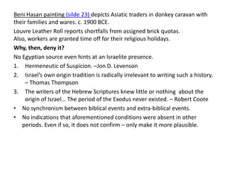 Ancient Israelite History: Slavery and Exodus | PPT