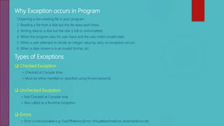 Java Exception Handling | PPTX