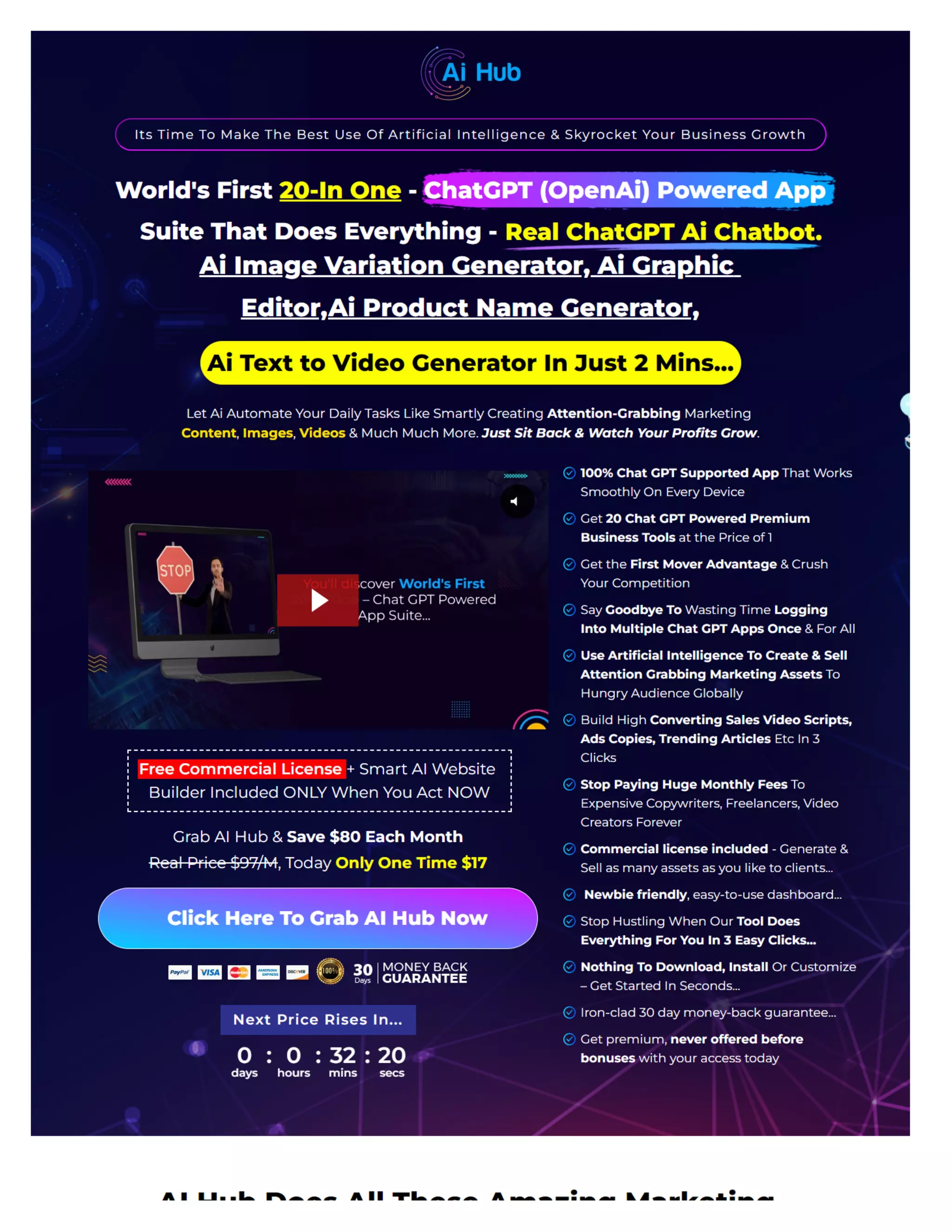 Ai Hub 20-In One - ChatGPT (OpenAi) Powered App Suite | PDF
