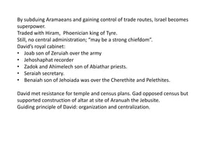 Ancient Israelite History: United Monarchy | PPTX