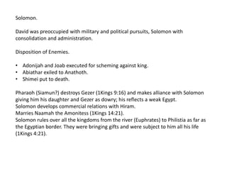 Ancient Israelite History: United Monarchy | PPTX