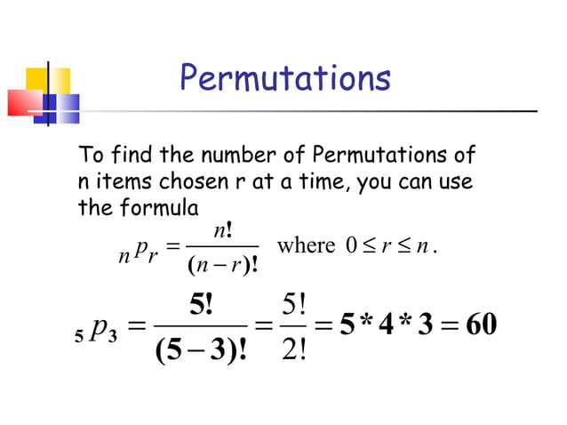 Aii12 permutations combinations | PPT