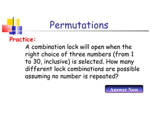 Permutations and Combinations | PPT