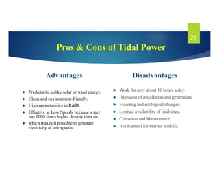 Tidal energy- A Renewable Energy Resources | PDF