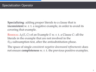 Empowered Negative Specialization in Inductive Logic Programming | PPT