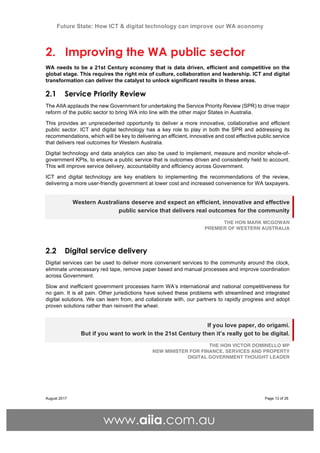 Future State: How ICT & Digital can improve our WA Economy | PDF
