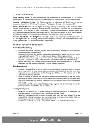 Future State: How ICT & Digital can improve our WA Economy | PDF