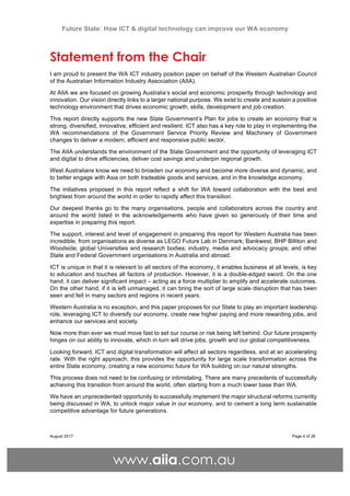 Future State: How ICT & Digital can improve our WA Economy | PDF