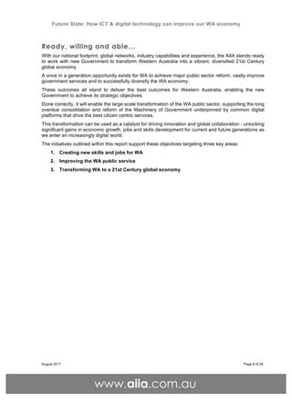 Future State: How ICT & Digital can improve our WA Economy | PDF