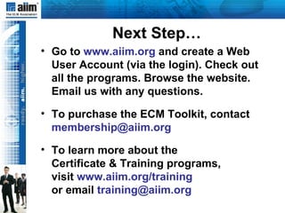 AIIM and ECM 0707 | PPT