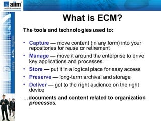 AIIM and ECM 0707 | PPT