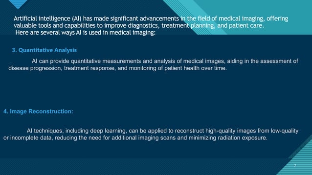 Artificial Intelligence Imaging - medical imaging | PPTX | Technology Industry | Industries