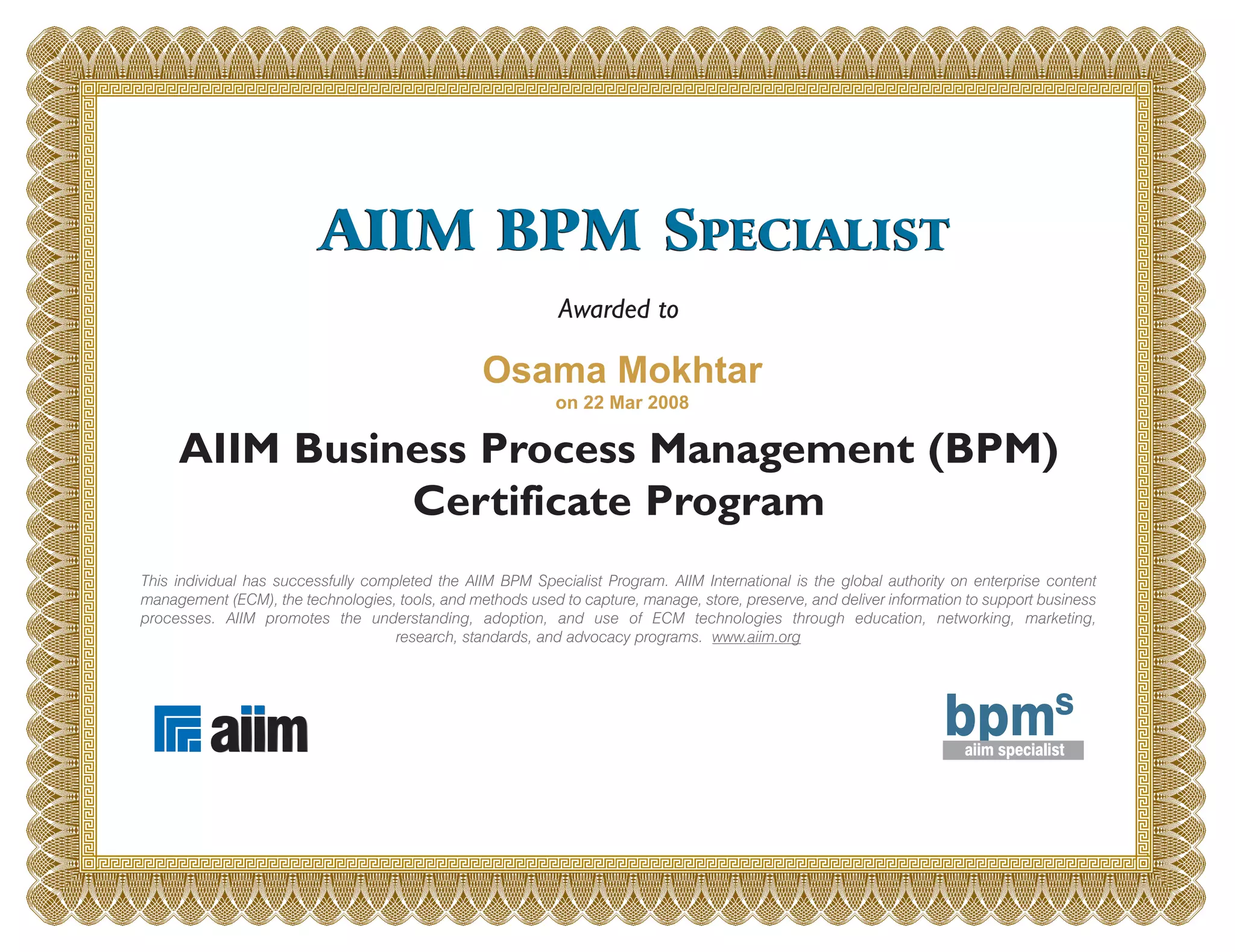 AIIM BPMs | PPT
