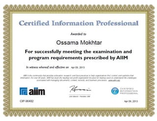 AIIM CIP | PPT