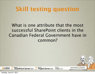 AIIM Ottawa June 15/11 - Information Governance and Microsoft ...