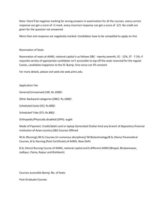 Aiims courses content | PDF