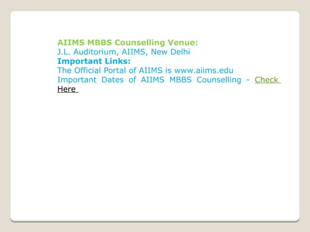 Aiims mbbs counseling_2017 | PPT