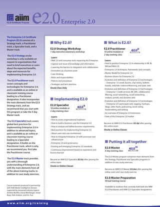 AIIM Training Brochure | PDF