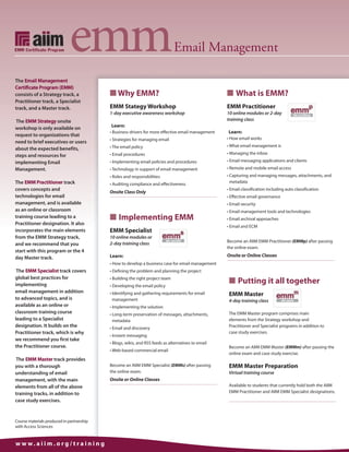 AIIM Training Brochure | PDF