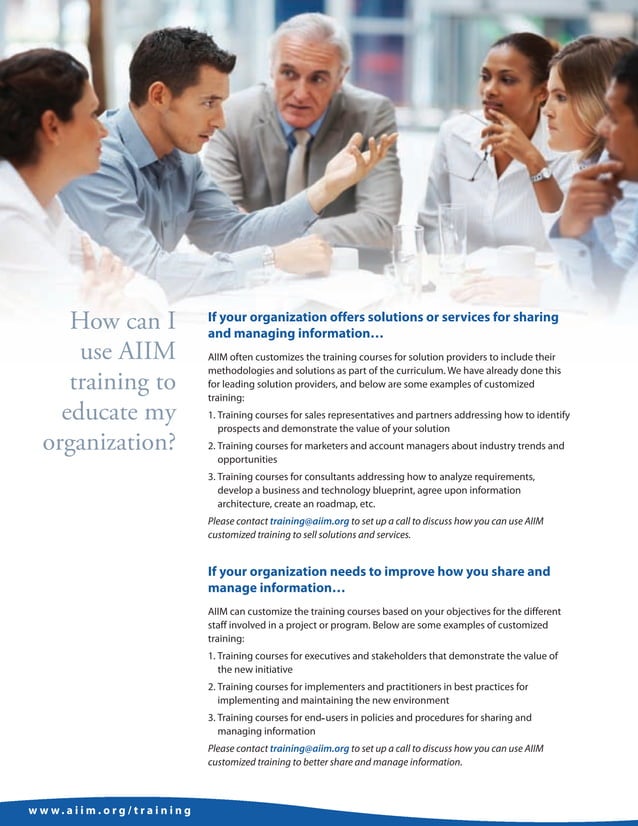 AIIM Training Brochure | PDF