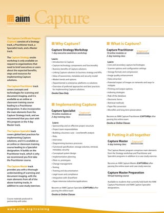 AIIM Training Brochure | PDF