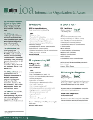 AIIM Training Brochure | PDF