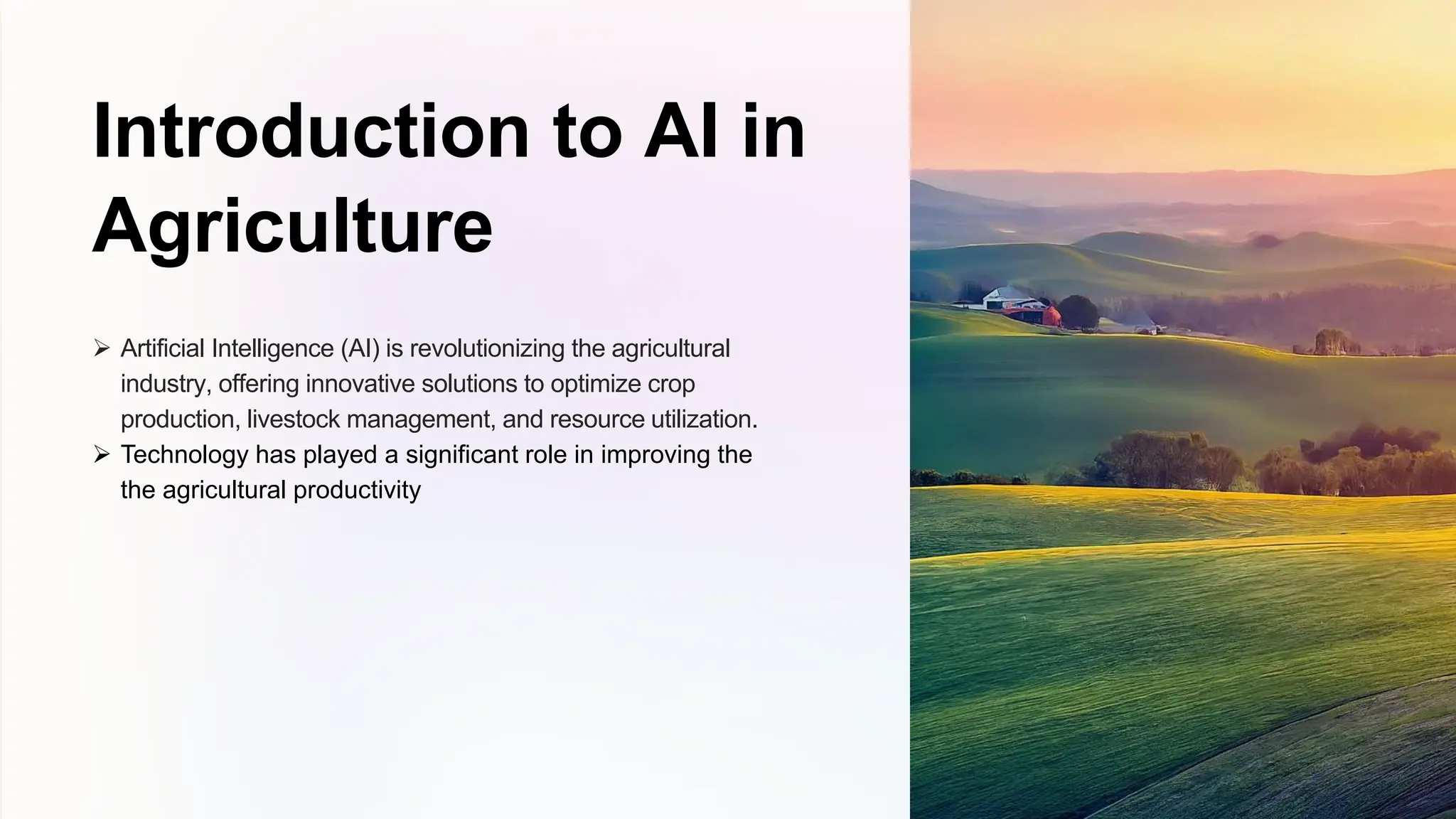 AI IN AGRICULTURE(AZRA).pptx............ | PPTX