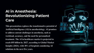 ARTIFICIAL INTELLIGENCE IN ANAESTHESIA | PDF