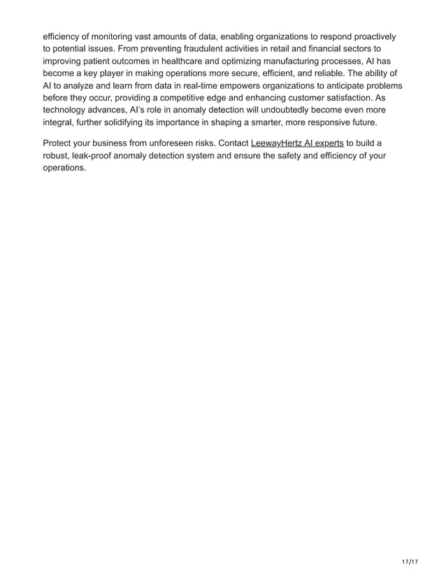 Ai In Anomaly Detection Pdf