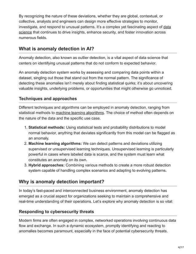 Ai In Anomaly Detection Pdf